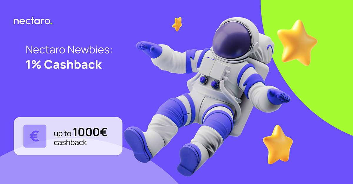 1% Cashback jaunajiem investoriem | Nectaro
